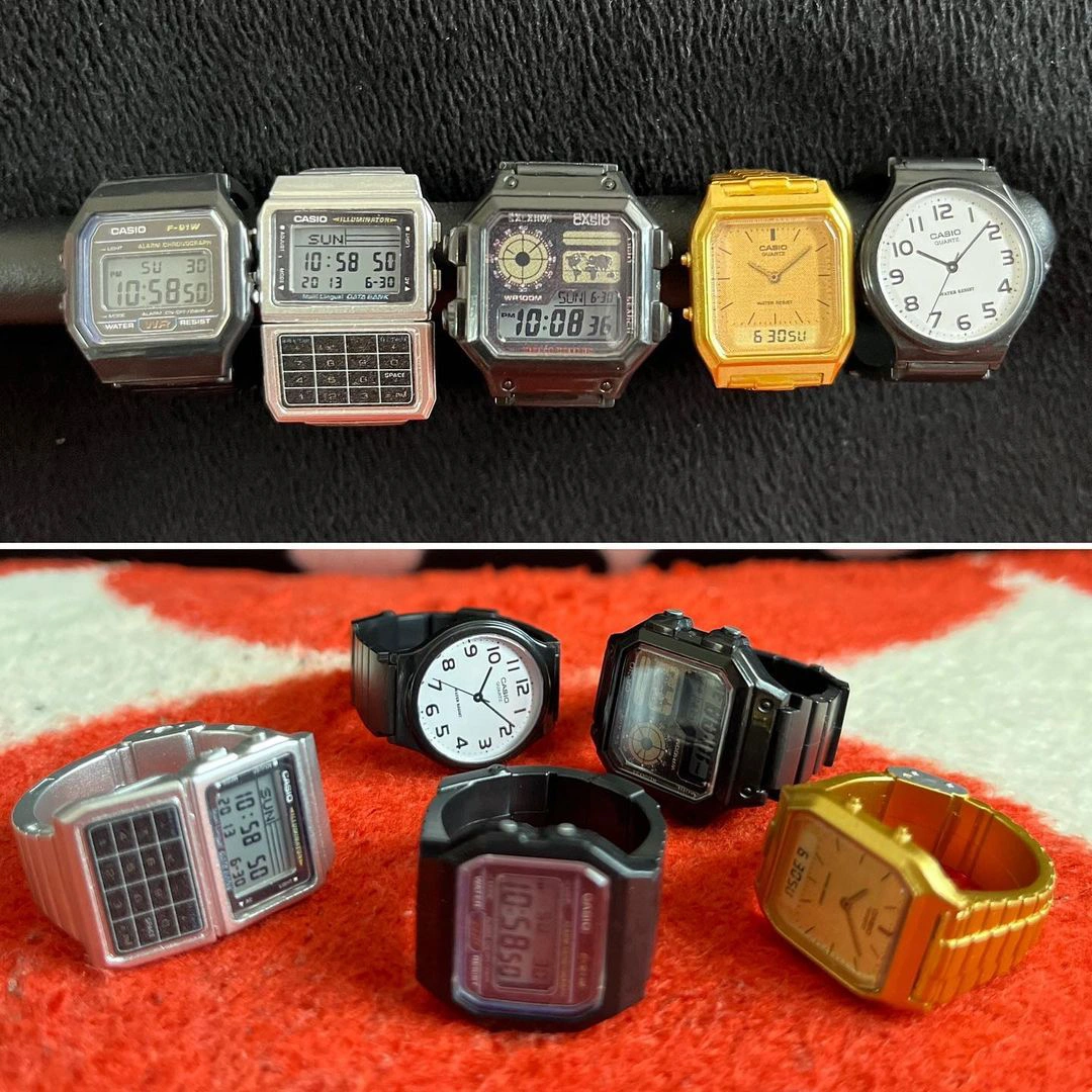 【日本】最迷你手錶！ 縮小版「CASIO戒指手錶扭蛋」超可愛復古風 不到100元就能開扭 | boMb01